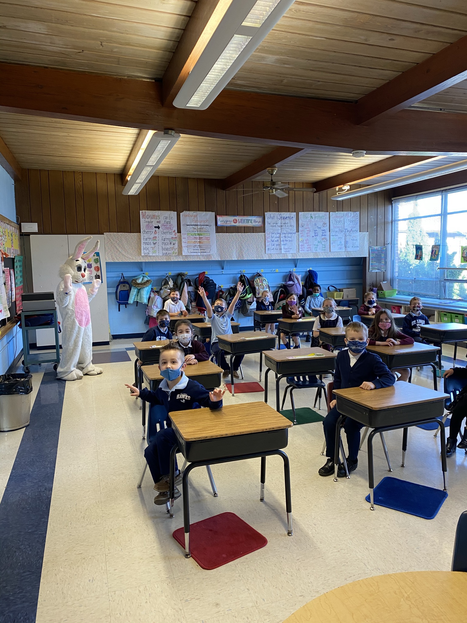 The Easter Bunny hopped on over to St. Linus – St. Linus School The Easter Bunny hopped on over to St. Linus – St. Linus School