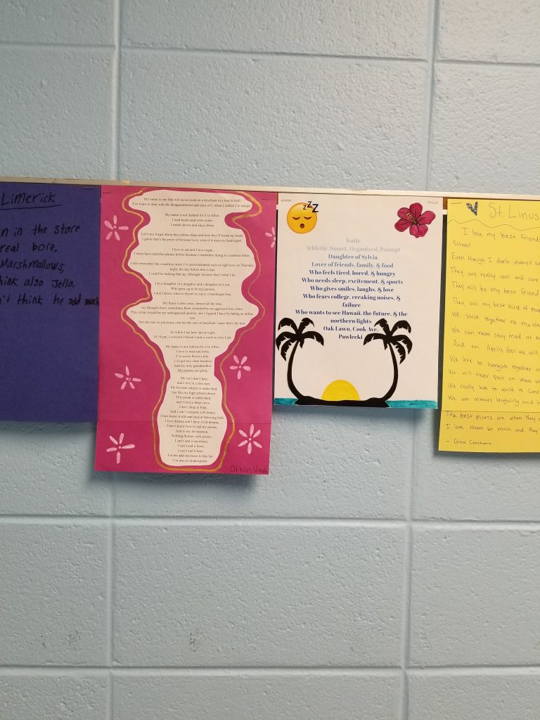 Middle School Poetry Unit – St. Linus School