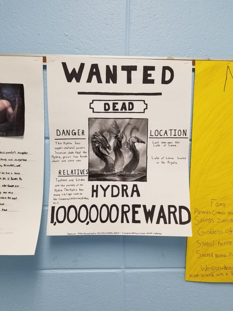 Greek Mythology Wanted Posters!!! – St. Linus School