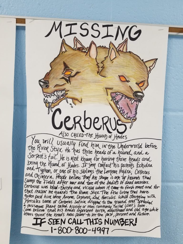 Greek Mythology Wanted Posters!!! – St. Linus School