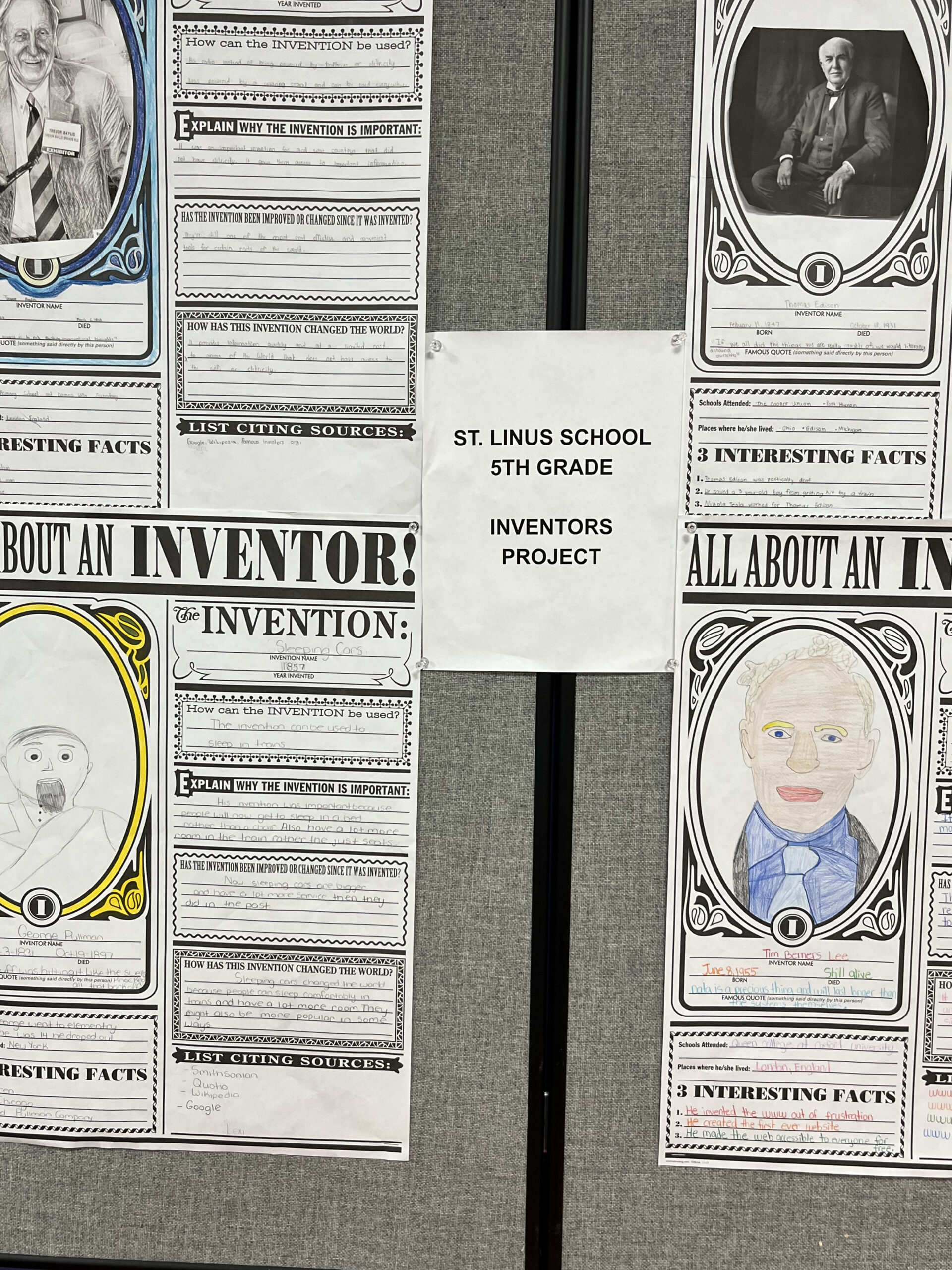 Oak Lawn Public Library Displays Student Work! – St. Linus School