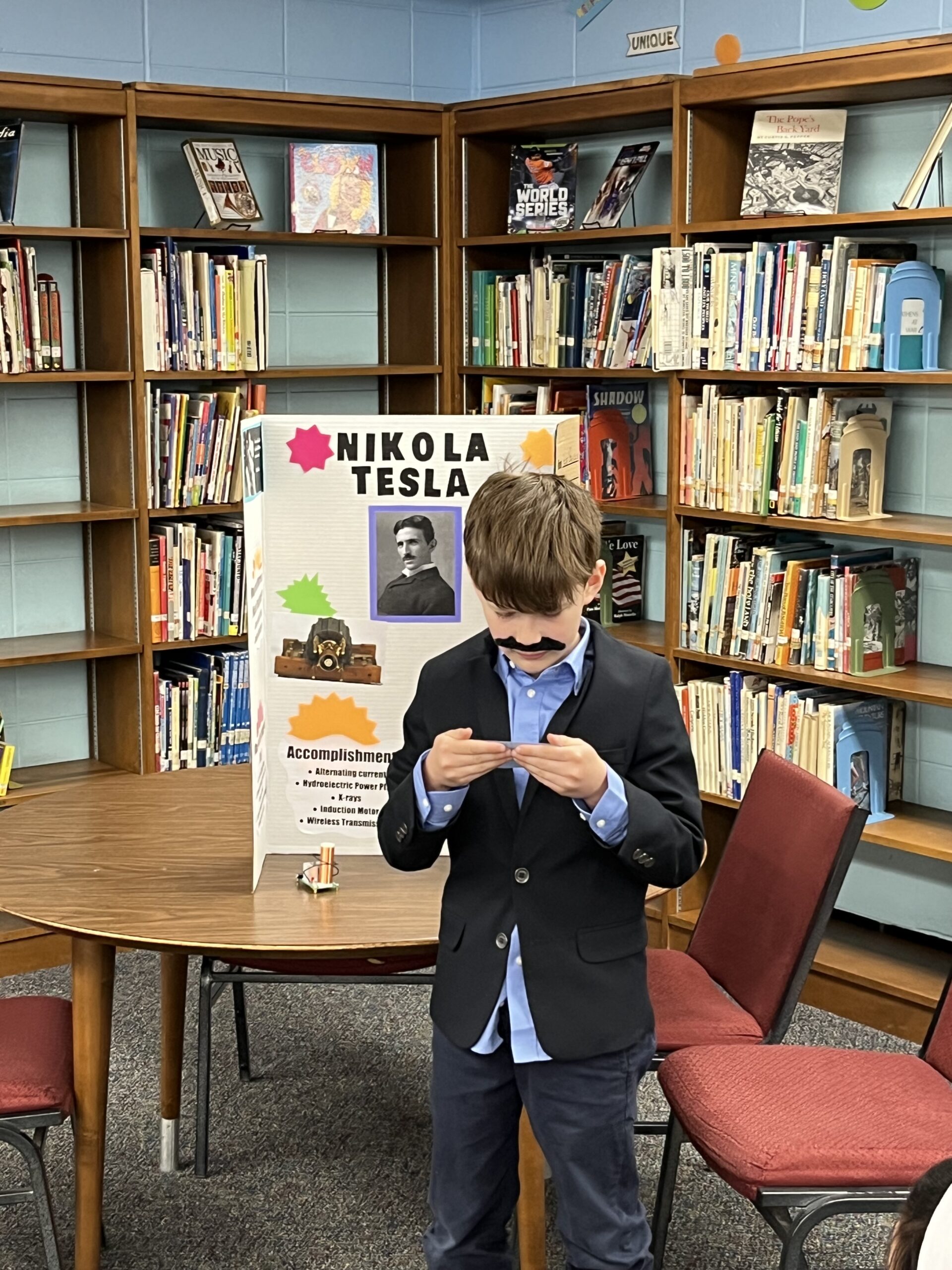 Wax Museum in Library!! – St. Linus School